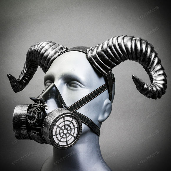 ILOVEMASKS | Accessories | Silver Devil Ram Horn Headband W Silver ...